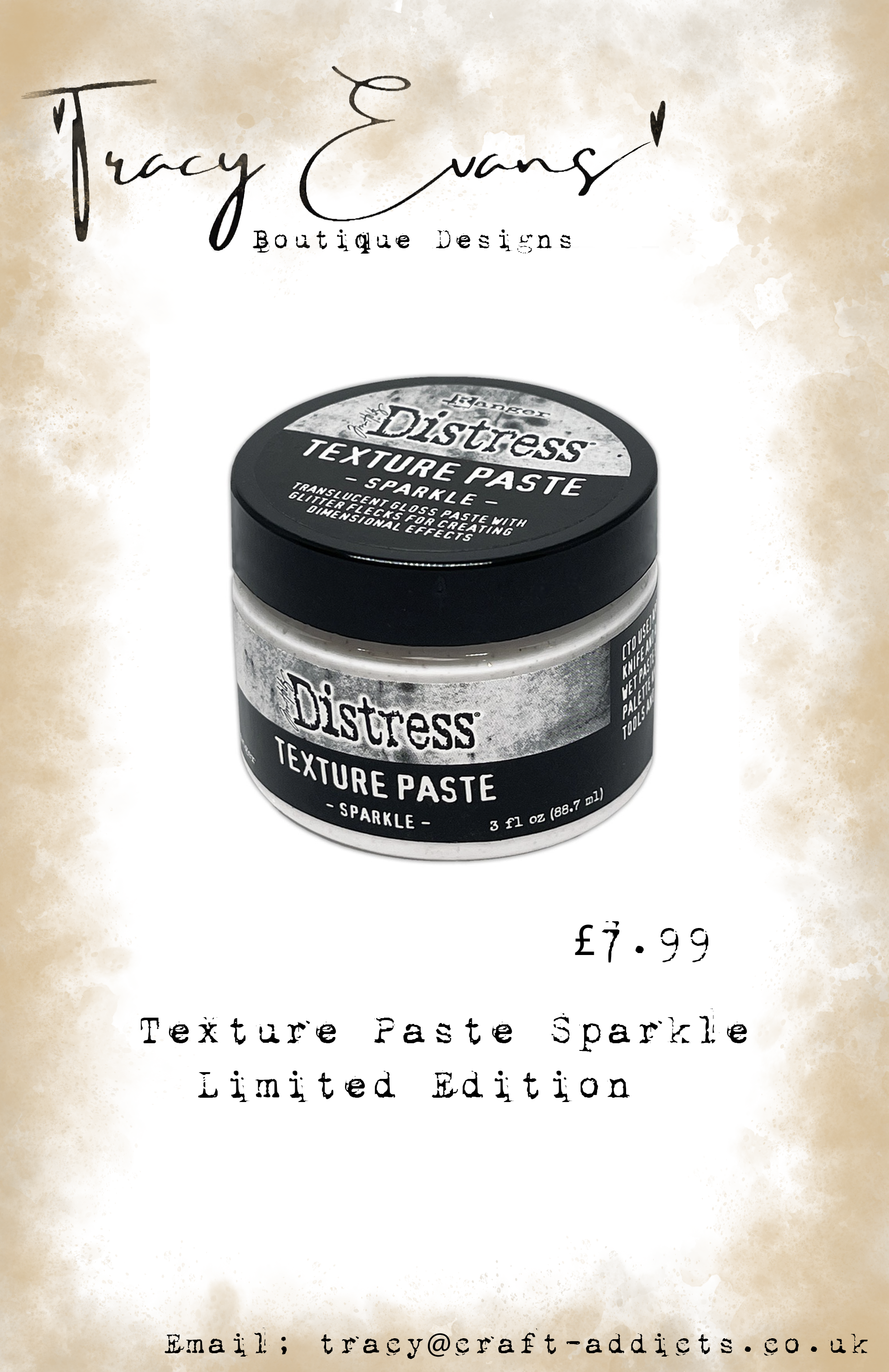 DI062 - Distress Texture Paste Sparkle Limited Edition – Tracy Evans ...