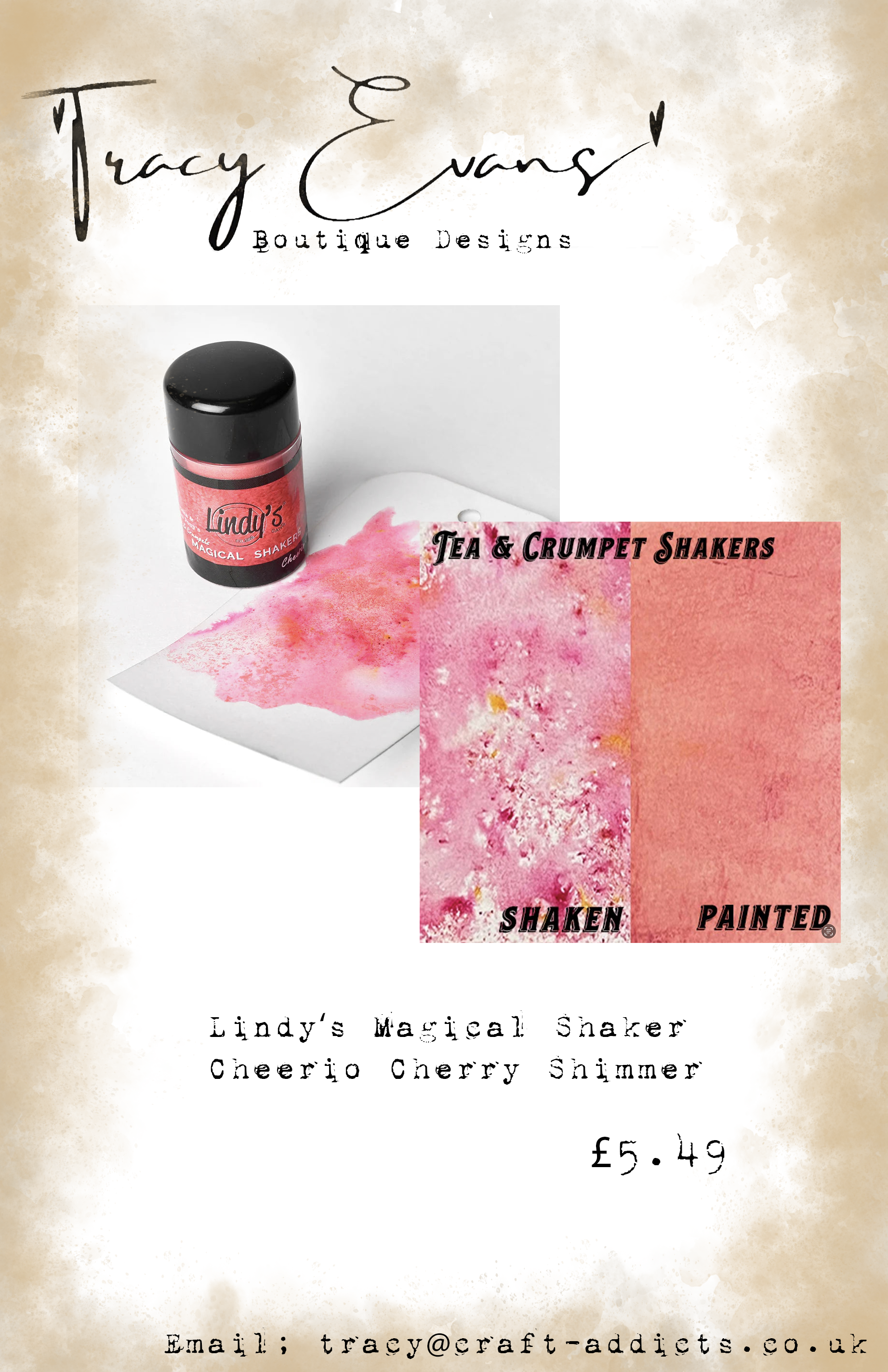 LI022 - Lindy’s Magical Shaker Cheerio Cherry Shimmer – Tracy Evans ...